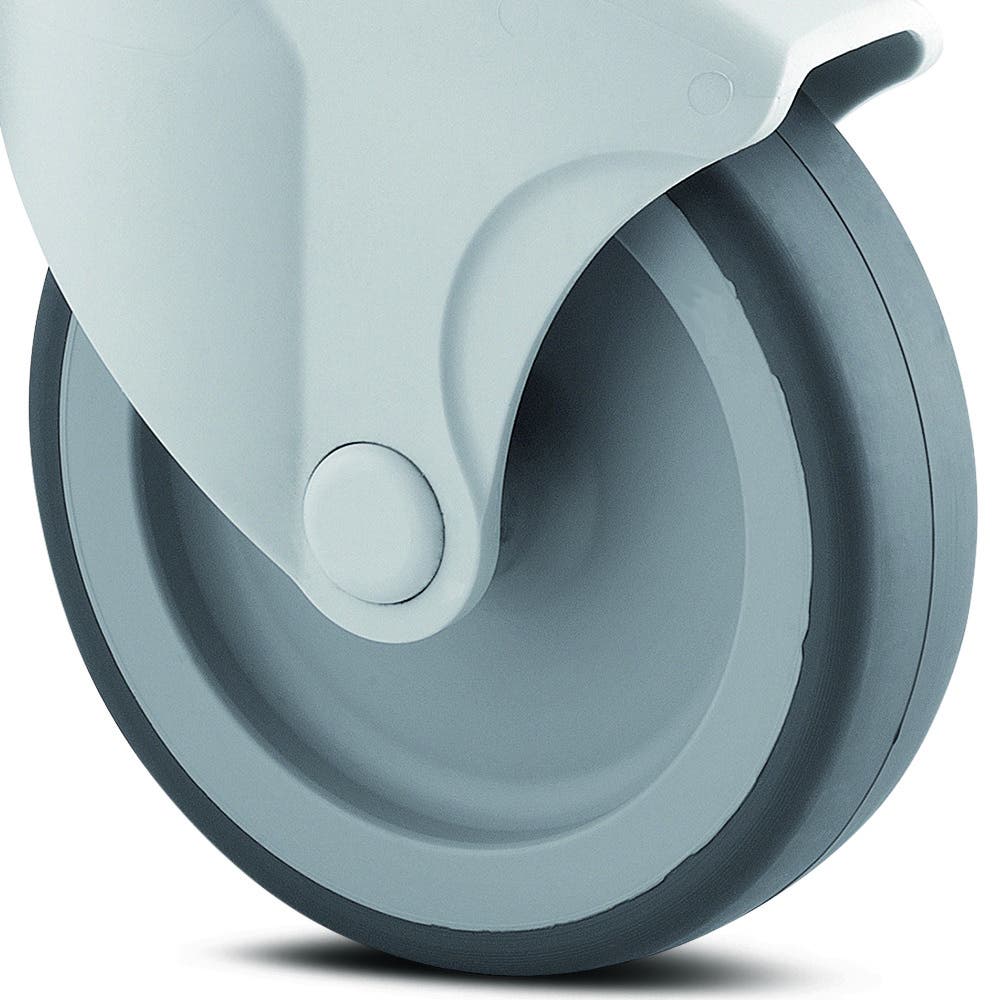 Swivel castor 4.92 in | Solid rubber, non-marking, Plain bearing | 4.92 ...