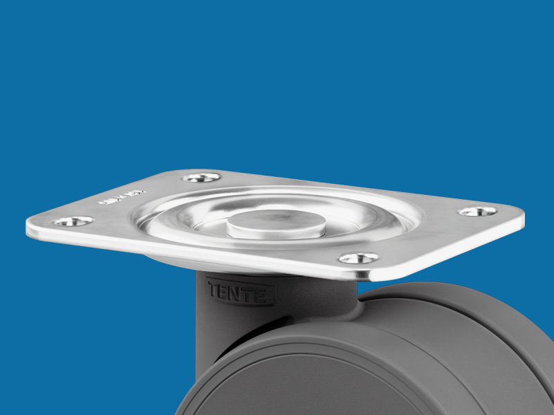 Secure Mounting with Plate Fitting Castors | TENTE